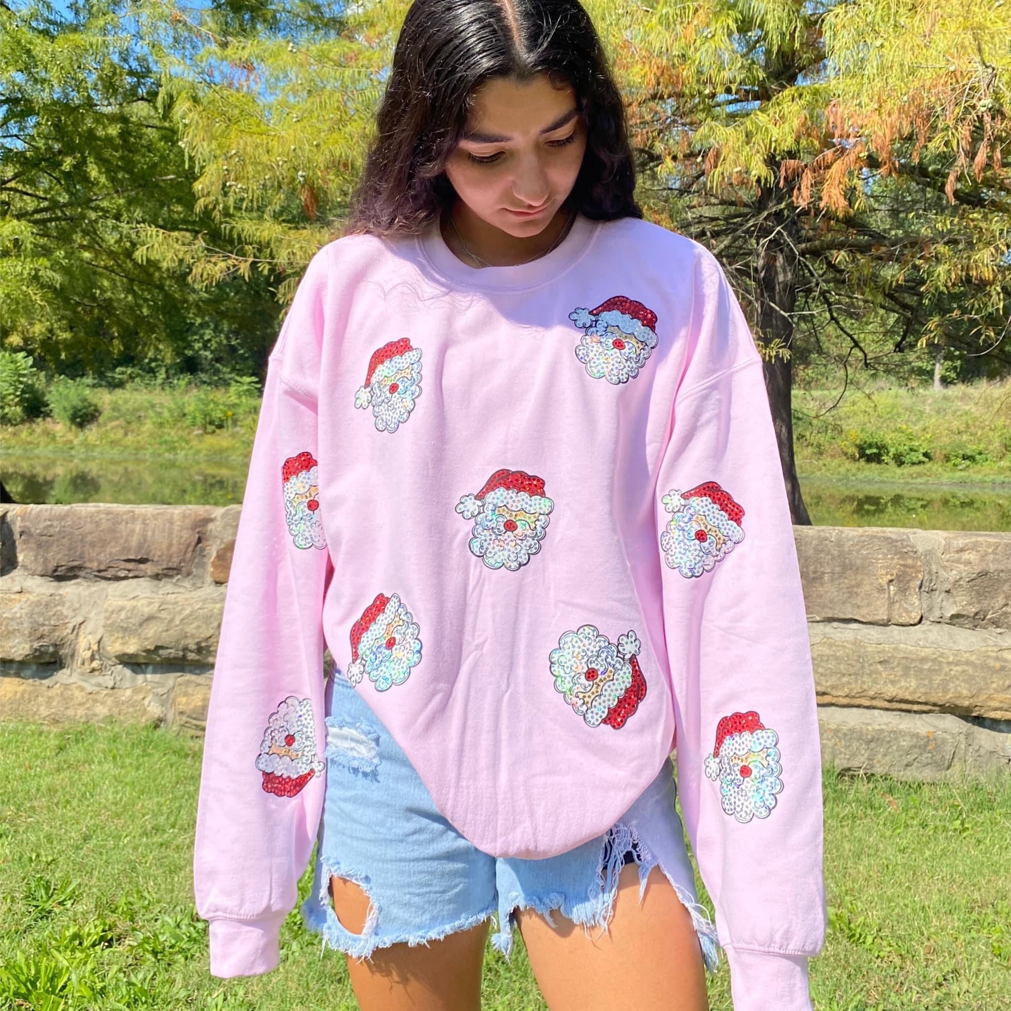 Mini Santa Face Spangle Fleece – Spangle Me